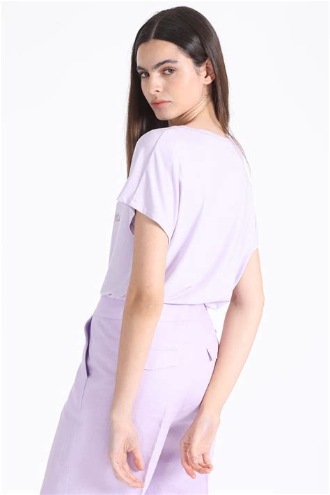 Polera Basica Logo Liola Lila