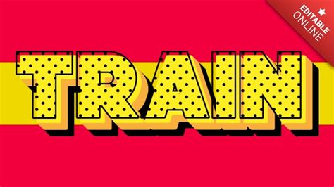 Train Text Effect Generator