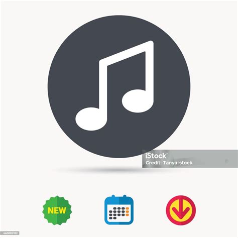 音樂圖示音符的標誌向量圖形及更多下載圖片 下載 互聯網 信 文件 Istock