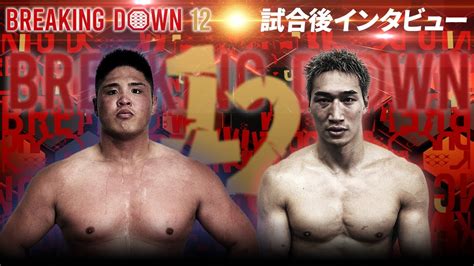 安保瑠輝也vsスダリオ剛 試合後インタビュー【breakingdown12】 【公式】breakingdown ブレイキングダウン