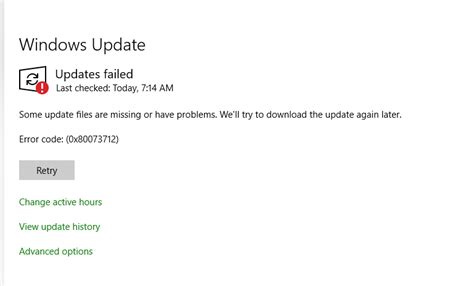 Ошибка 80073712 Windows 7 как исправить