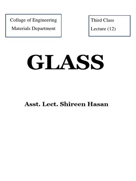 Density And Molar Volume Pdf Density Glasses