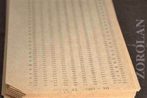 50pcs Vintage Mainframe Computer Punch Cards Ibm 80 Column Card Format