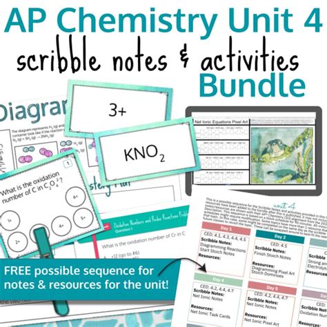Ap Chemistry Unit 4 Chemical Reactions Scribble Notes And Activities Bundle