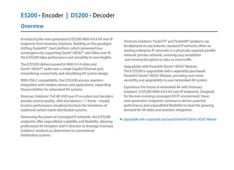 E Encoder Decoder Visionary Solutions