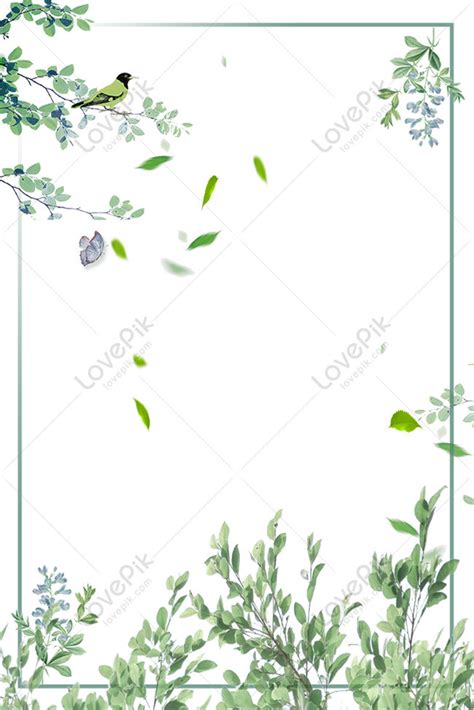 여름 신선한 녹색 잎 손으로 그린 편지지 배경 광고 이미지 Hd 눈 잎 신선한 배경 사진 무료 다운로드 Lovepik