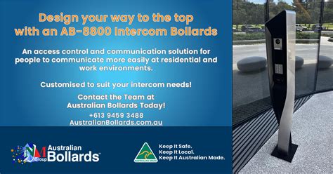 Twisted Intercom Bollard Australian Bollards Bollard Supplier And Installer