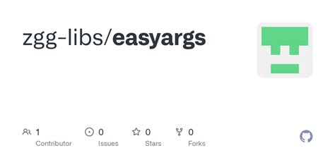 Github Zgg Libs Easyargs
