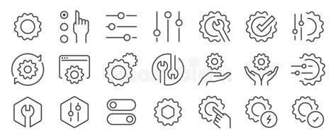setting icon set it included contexts such as setup config