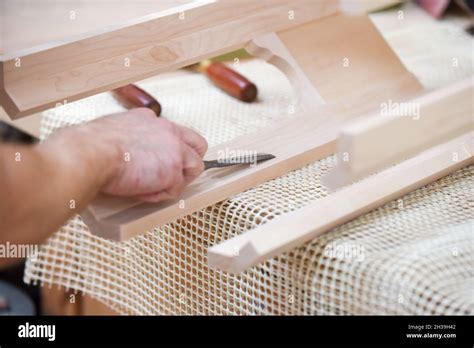 Male Using Wood Chisel Hi Res Stock Photography And Images Alamy