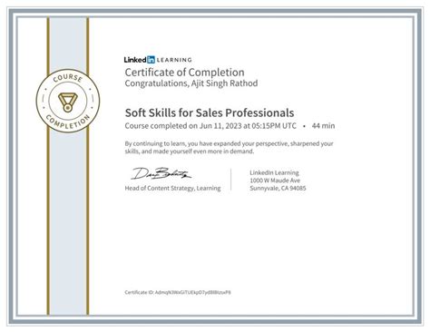 ajit singh rathod on linkedin certificate of completion