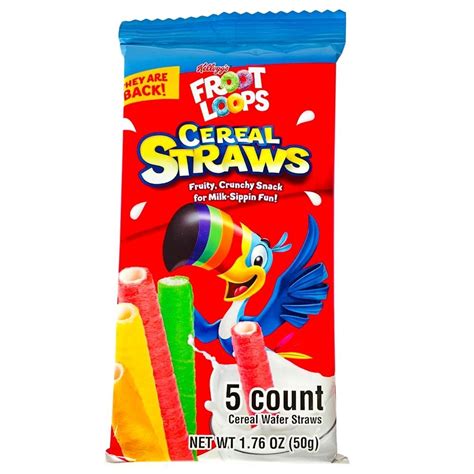Froot Loop Cereal Straws 5ct Candy Funhouse