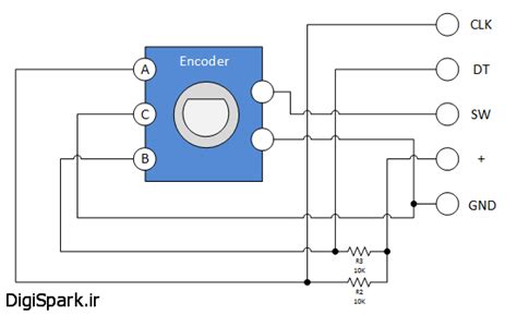 Keyes KY 040 Rotary Encoder Module Schematic دیجی اسپارک