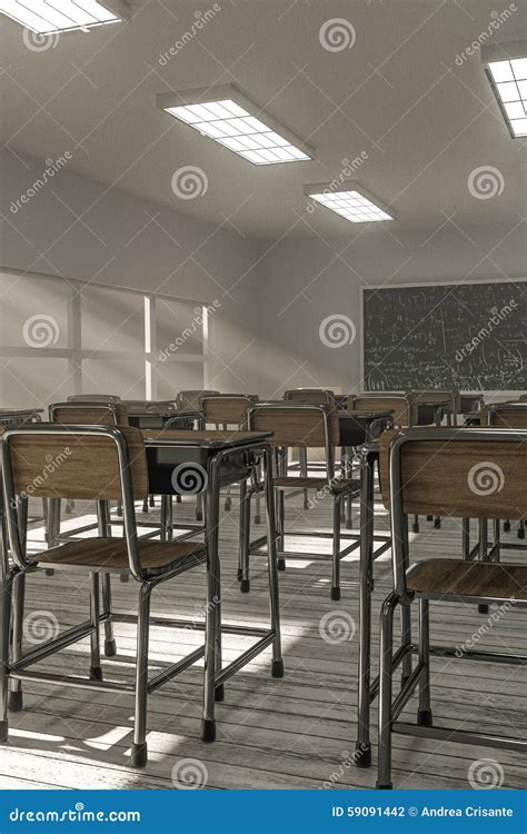 Empty Classroom Stock Illustration Illustration Of Chair 59091442