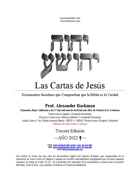 Las Cartas De Jesus Pdf Jesús Poncio Pilato