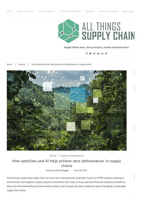 How Satellites And AI Help Achieve Zero Deforestation In Supply Chains Satelligence