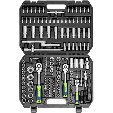 Набор инструментов СИБРТЕХ 1/2", 3/8", 1/4", пластиковый кейс 172 предм ...