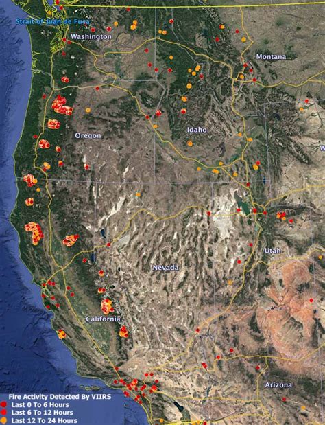 Map Of Forest Fires In Western Us Printable Map Of The Us