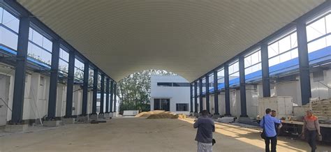 江苏扬州陈集拱形屋顶简易罩棚施工图 图纸图集 拱形波纹钢屋盖工程施工