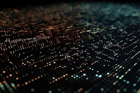 Premium AI Image Abstract Connected Dots On A Dark Background Big