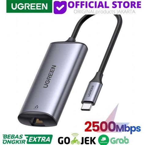 Jual Ugreen USB C To RJ45 2 5G Gigabit Ethernet LAN Adapter 2500mbps