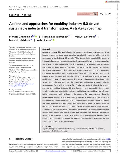 PDF Actions And Approaches For Enabling Industry 5 0driven