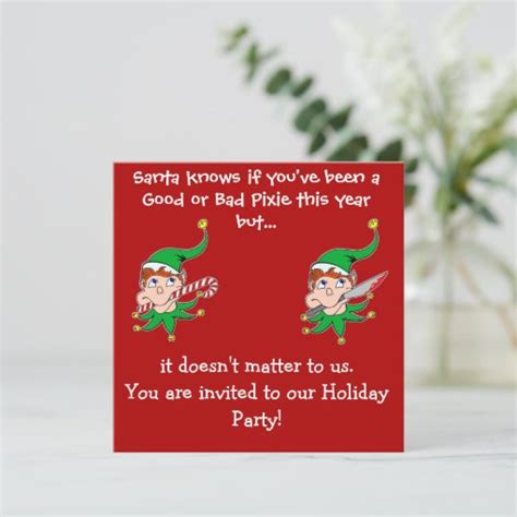 Good Pixie Bad Pixie Party Invitation Zazzle