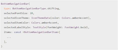 Tùy chỉnh BottomNavigationBar trong ứng dụng flutter ACD Academy