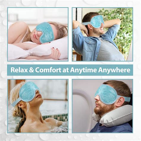 Kiprun Gel Eye Mask Cooling Eye Mask With Gel Bead Reusable Hot Cold