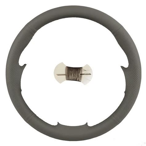 COUVRE VOLANT GREY Couverture De Volant De Voiture En Cuir Artificiel Origine Pour Fiat