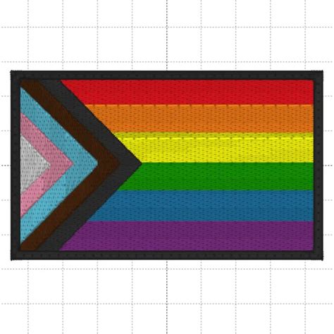 Intersex Inclusive Progress Pride Flag Quippery Embroidery Download