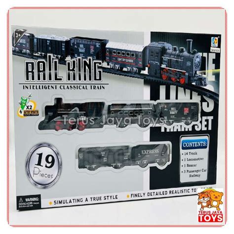 Jual Mainan Kereta Rel Rail King Train Set Classic Train Set Kereta Api Besar Di Seller Terus