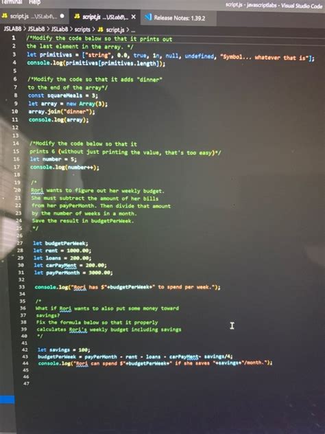 Solved Terminal Help Scriptis Javascriptlabs Visual Chegg