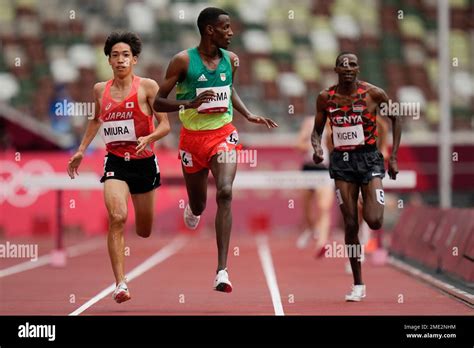 Lamecha Girma Of Ethiopia Wins In A Heat Of The Men S 3 000 Meter