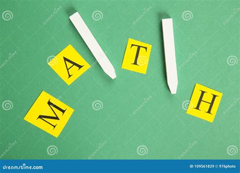 Math Concept On Green Paper Background Stock Image Image Of Figures