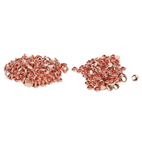VGEBY Rivets en métal plats ensembles de clous en métal rivets or rose lustre fort rivets en
