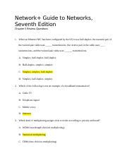 Review Ch05 Docx Network Guide To Networks Seventh Edition Chapter 5 Review Questions 1 When
