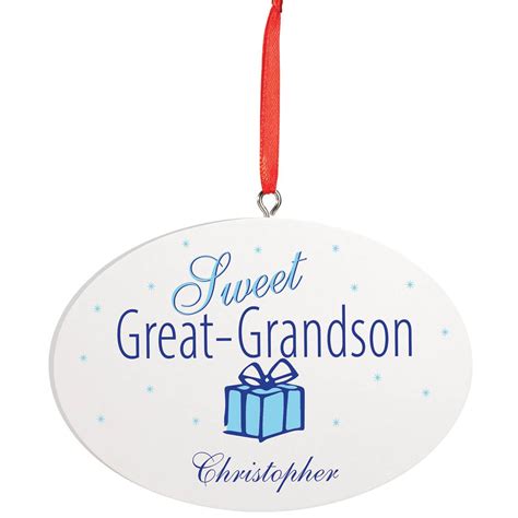 Personalized Great Grandson Oval Ornament Miles Kimball