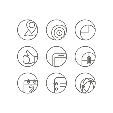 Different Web Browser Icons Set With Rounded Corners Stock Vector