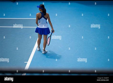 Beautiful Female Athlete Playing Tennis Amateur Female Tennis Player