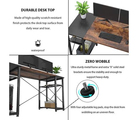 Buy Orion Computer Table 63 With CPU Compartment Black L At 39 OFF Online Wooden Street