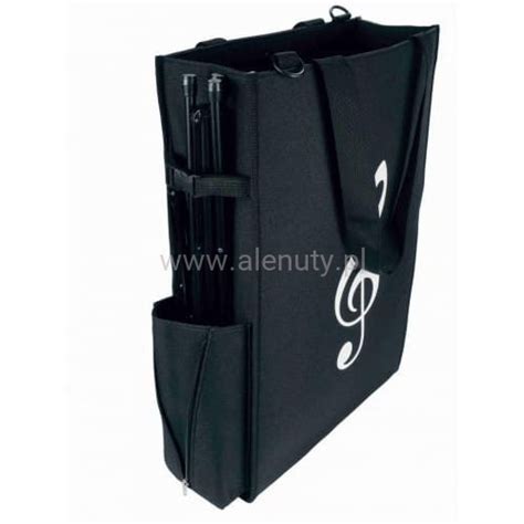 Czarna Torba Na Nuty Maxi Comfort Z Motywem Klucza Wiolinowego