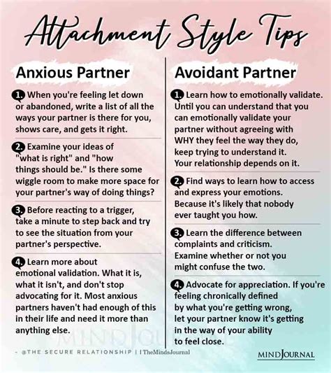 Attachment Style Tips For Anxious Partner And Avoidant Partner Artofit
