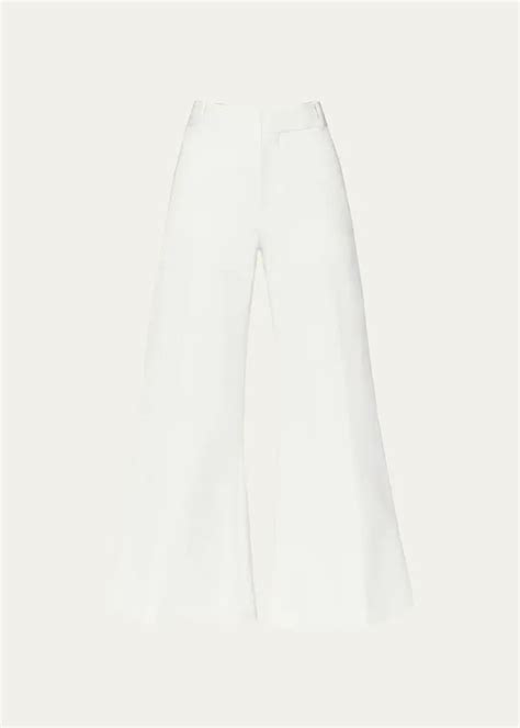 Frame Le Crop Palazzo Trousers Bone Editorialist