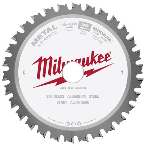 Milwaukee 137mm 5 38 30t Metal And Stainless Circular Saw Blade Sui