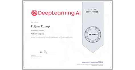 prijan kurup on linkedin completion certificate for ai for everyone