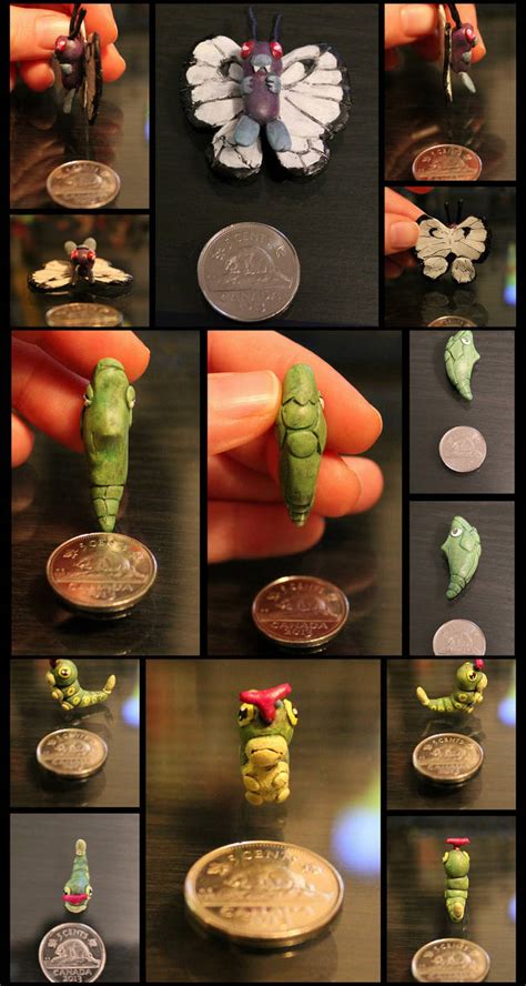 Caterpie Evolution Set By Toothnclawtaxidermy On Deviantart