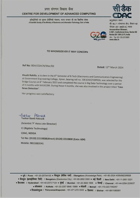 khushi rohilla on linkedin internship cdacnoida bigdataanalytics