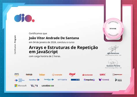 João Vitor Andrade De Santana On Linkedin Dio Bootcamp Javascript