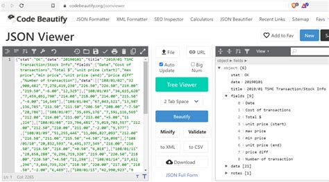 Python如何讀取json檔 codebeautify org 線上瀏覽json檔 with open targetJson r